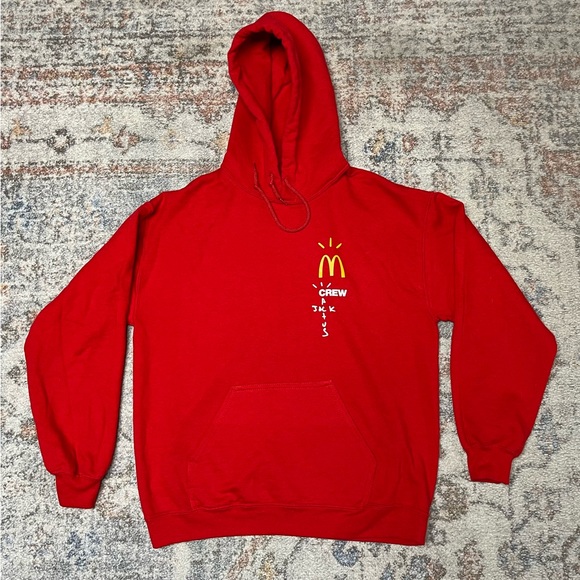 Travis Scott | Shirts | Mcdonalds X Travis Scott Cactus Jack Red Crew ...